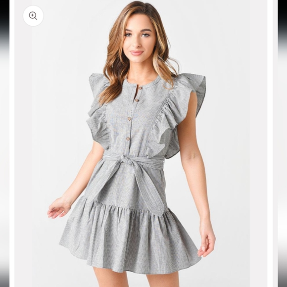 SAYLOR | Dresses | Saylor Melody Striped Ruffle Mini Dress | Poshmark
